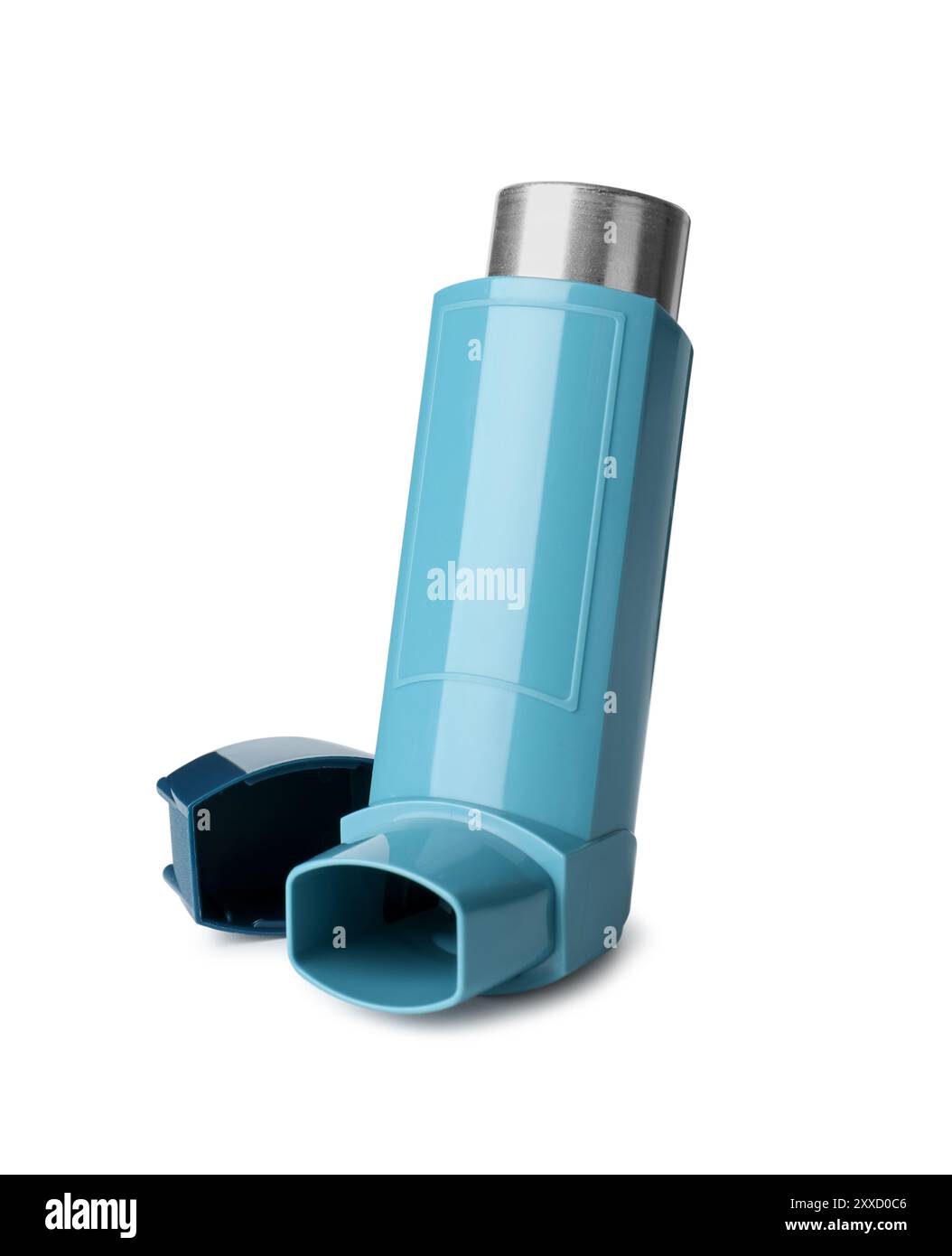 One inhaler isolated on white. Asthma treatment Stock Photo - Alamy