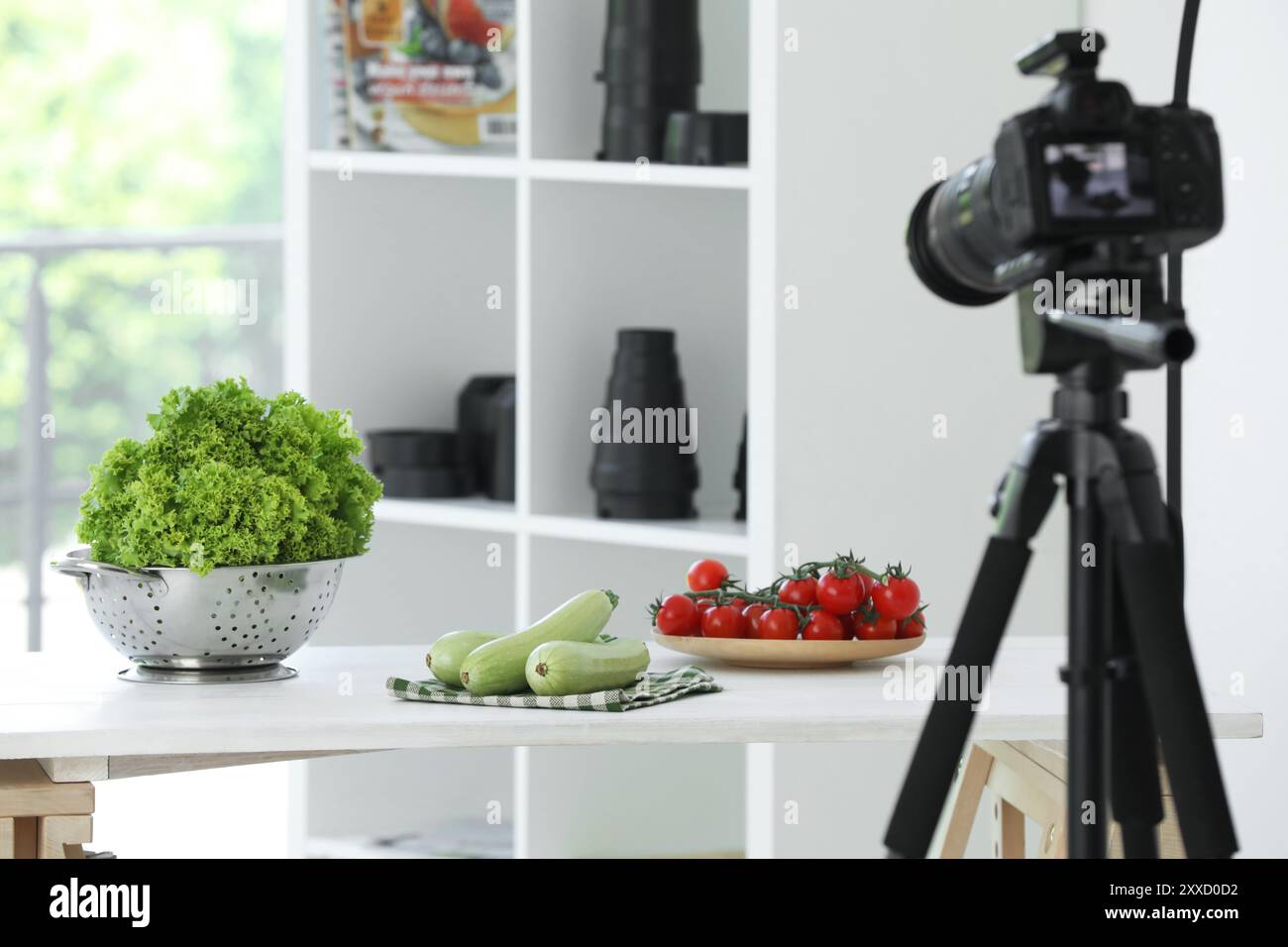 Shooting food in photo studio with professional equipment Stock Photo ...