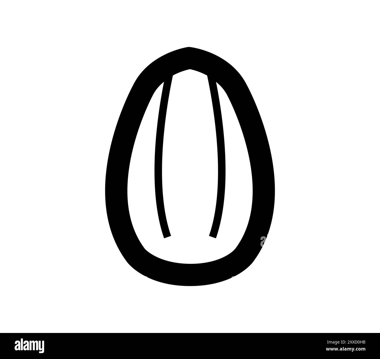 Almond icon illustrated in vector on white background Stock Photo - Alamy