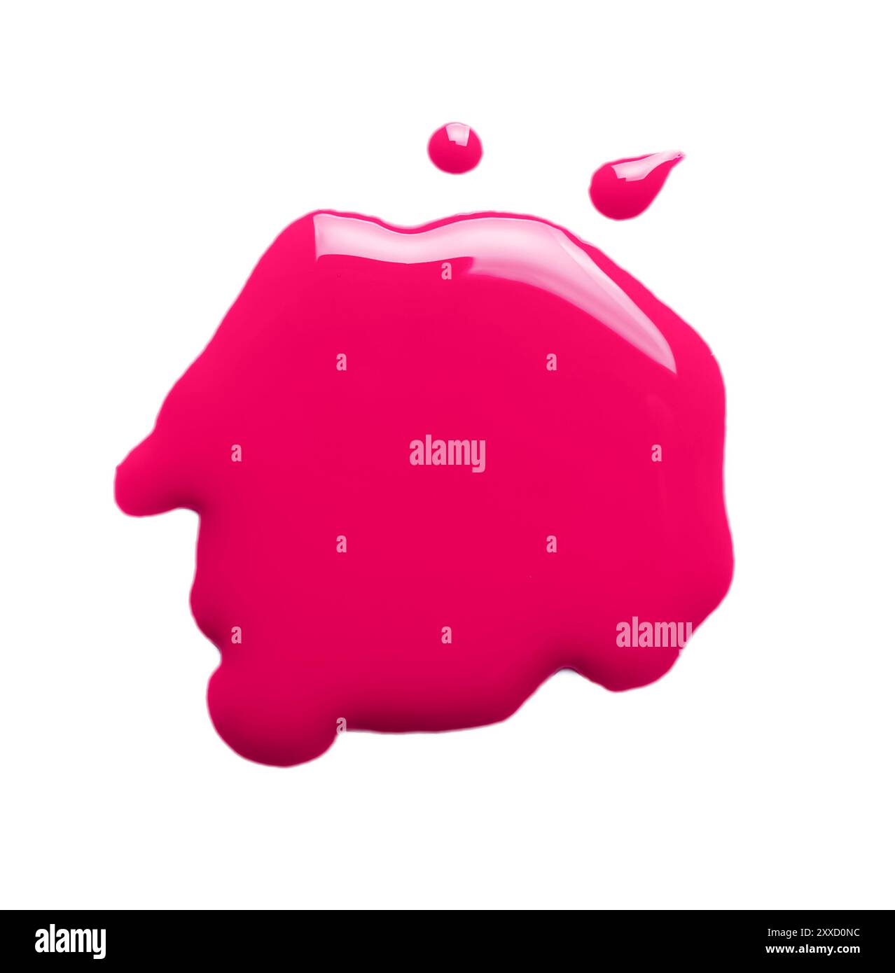 Spot of magenta ink isolated on white, top view Stock Photo - Alamy