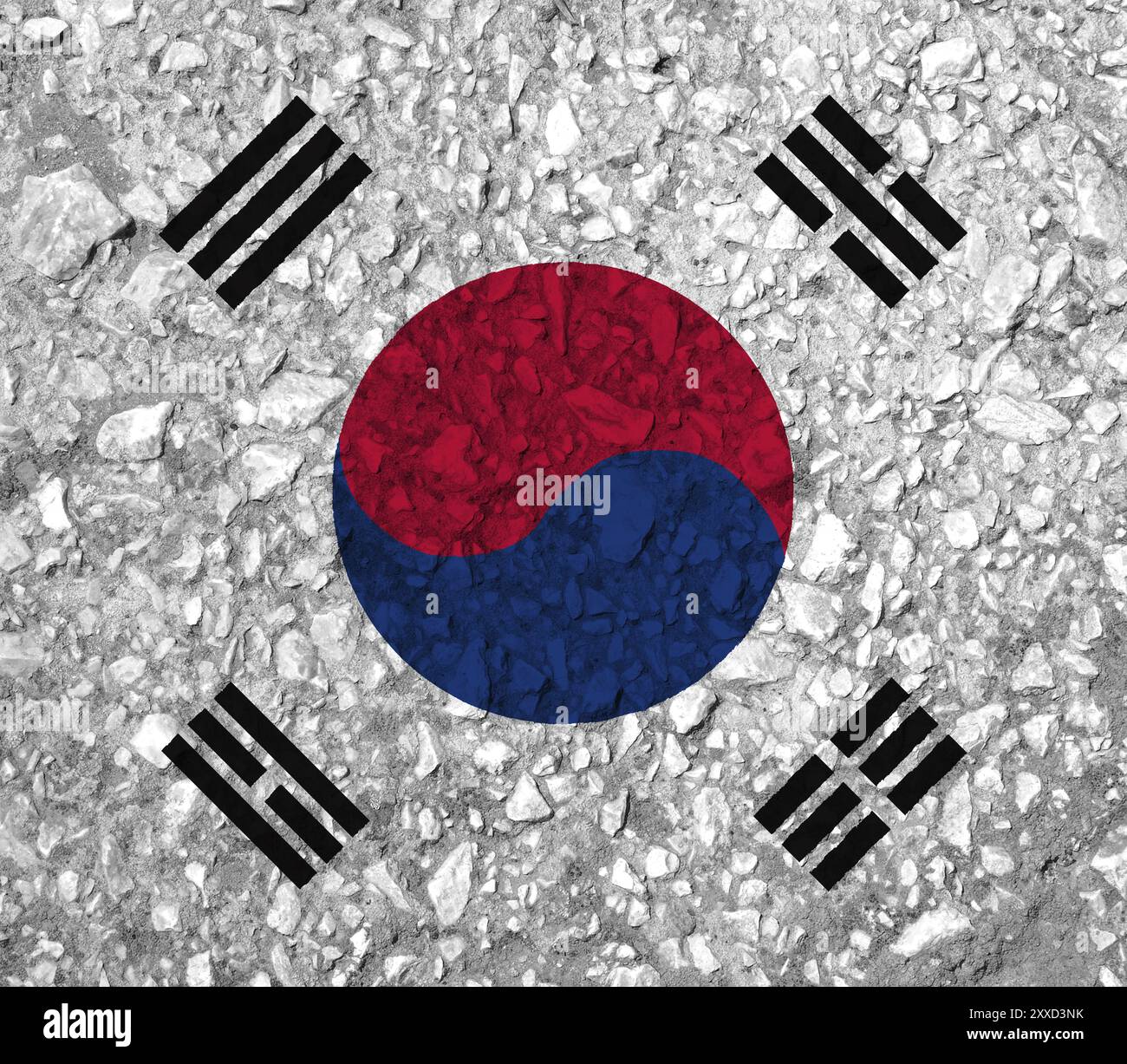 South Korea flag with texture on background Stock Photo - Alamy
