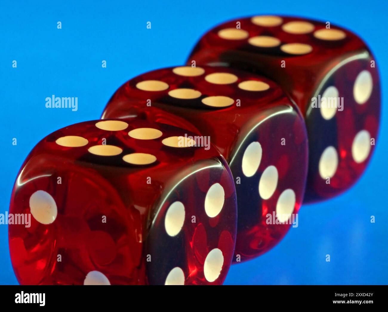 Three sixes, the big hit Stock Photo - Alamy