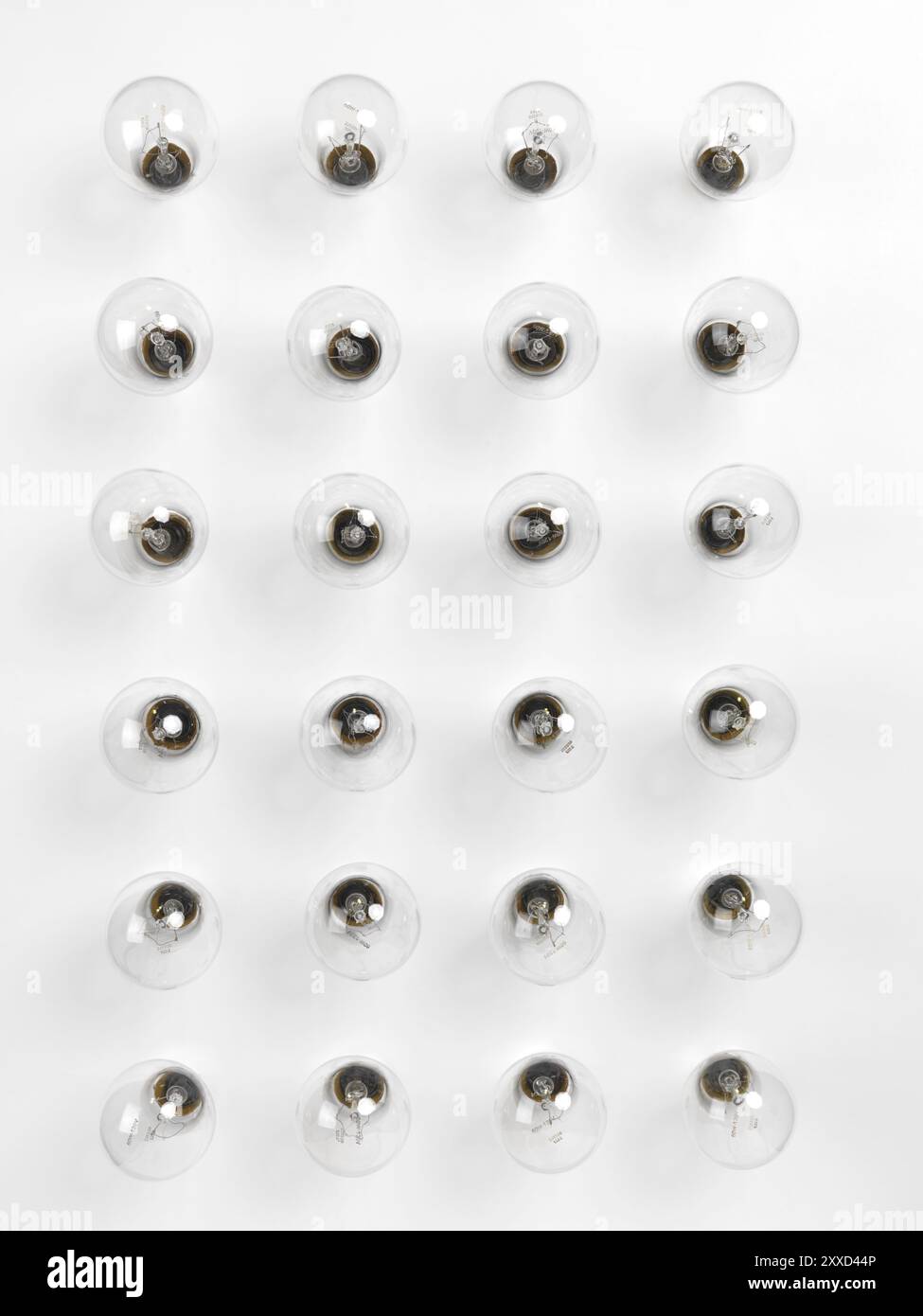 Group of incandescent tungsten light bulbs on white background Stock ...