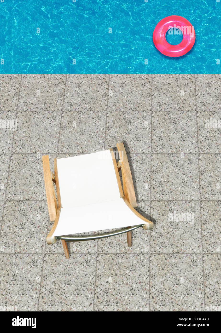 View from above on a terrace with swimming pool Stock Photo - Alamy