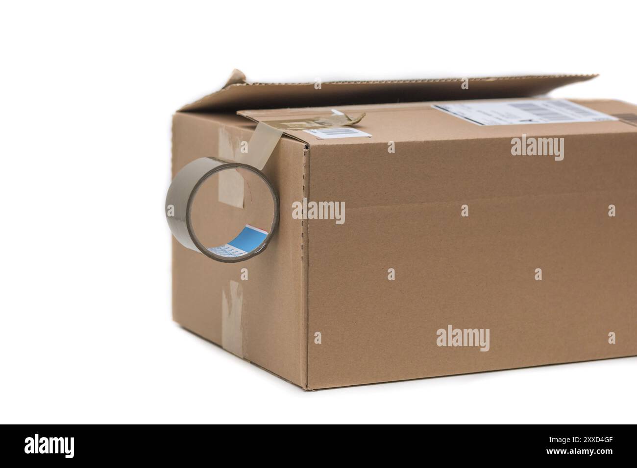 Cardboard box package, shipping concept: Preparing for delivery ...