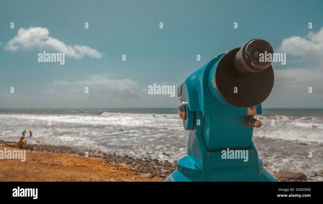Binoculars on the beach Stock Photo - Alamy