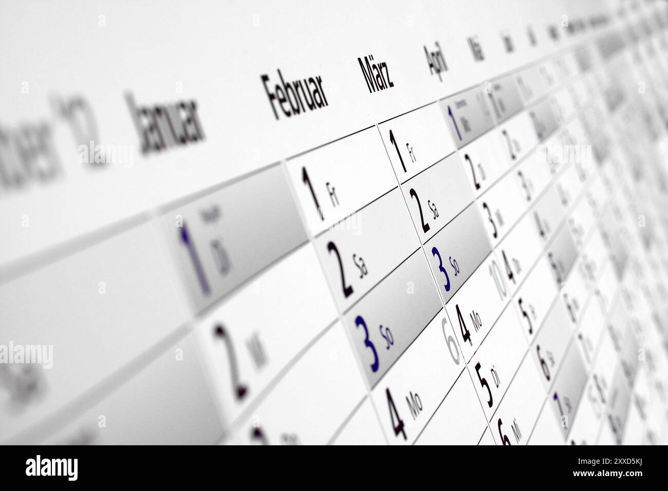 Planning calendar hi-res stock photography and images - Alamy