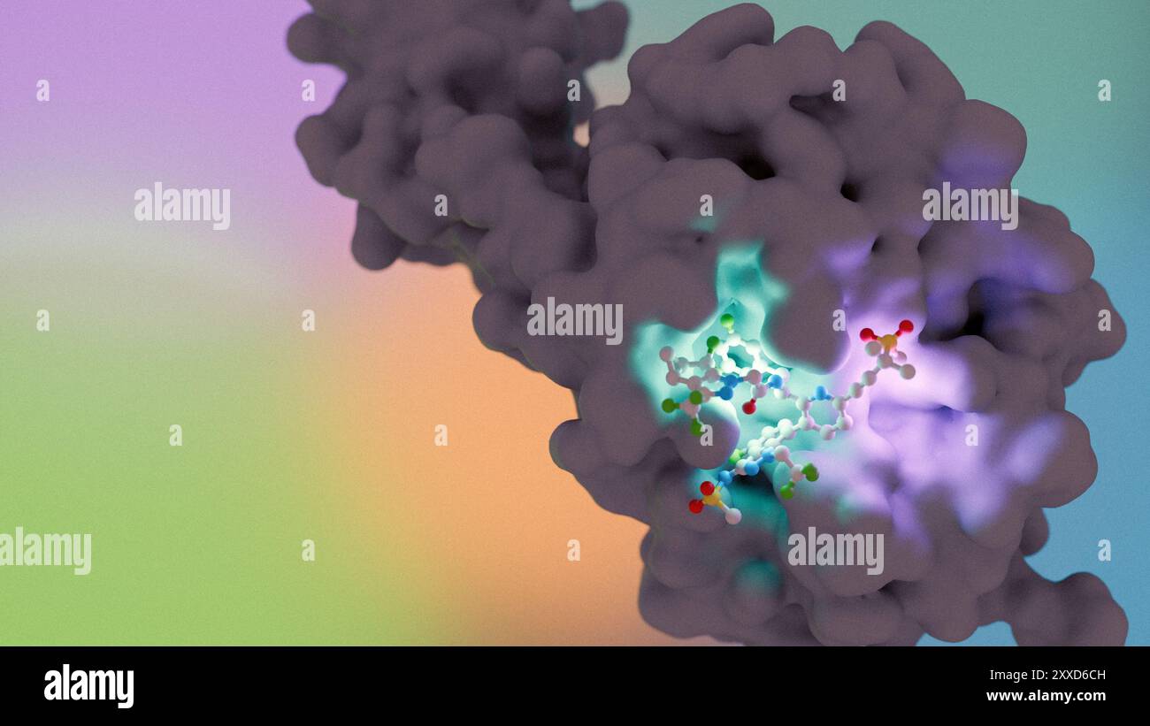 Illustration of Lenacapavir (GS-6207), an anti HIV (human ...