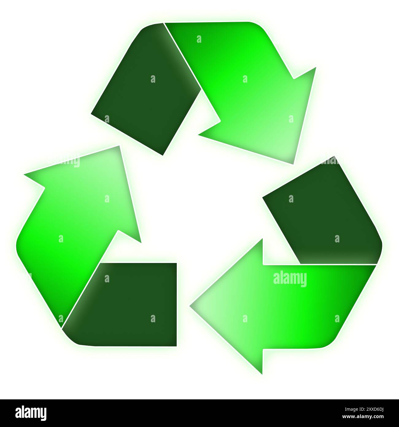 Illustration of a Recycling symbol Isolated recycling sign on white ...