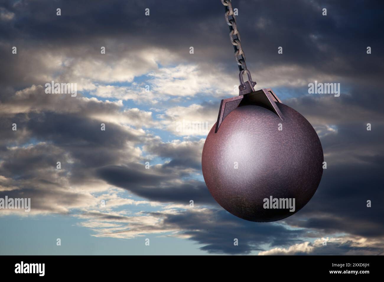 Wrecking ball in motion Stock Photo - Alamy