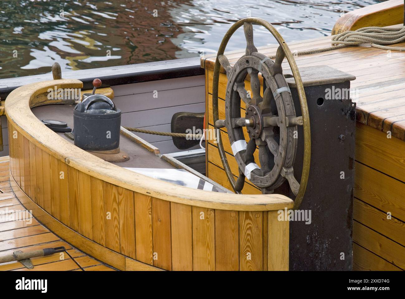 Steering position of a sailing ship Stock Photo - Alamy