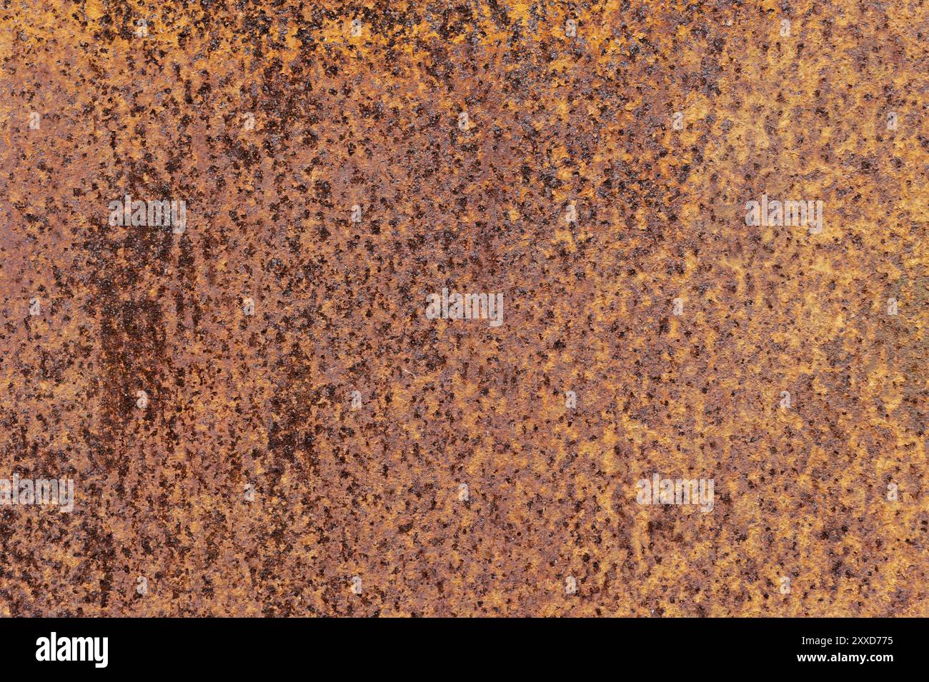 Rusty yellow-red textured metal surface. The texture of the metal sheet ...