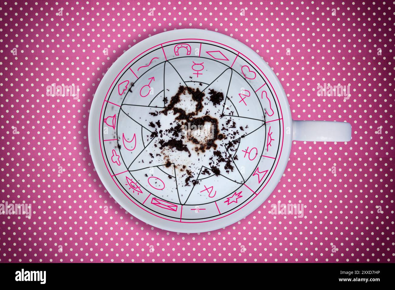 Reading coffee grounds Stock Photo - Alamy