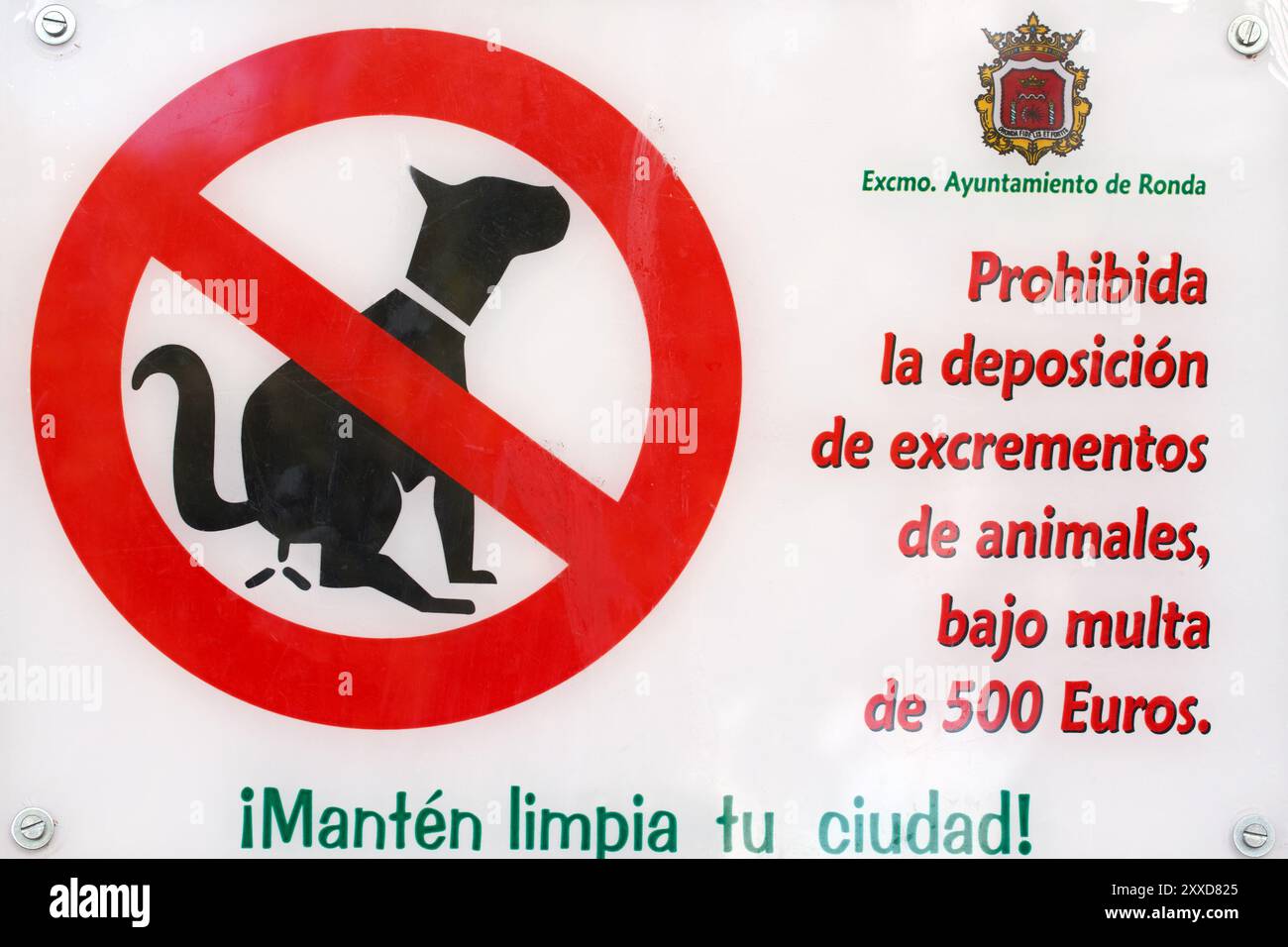 Sign in Ronda/Spain Stock Photo - Alamy