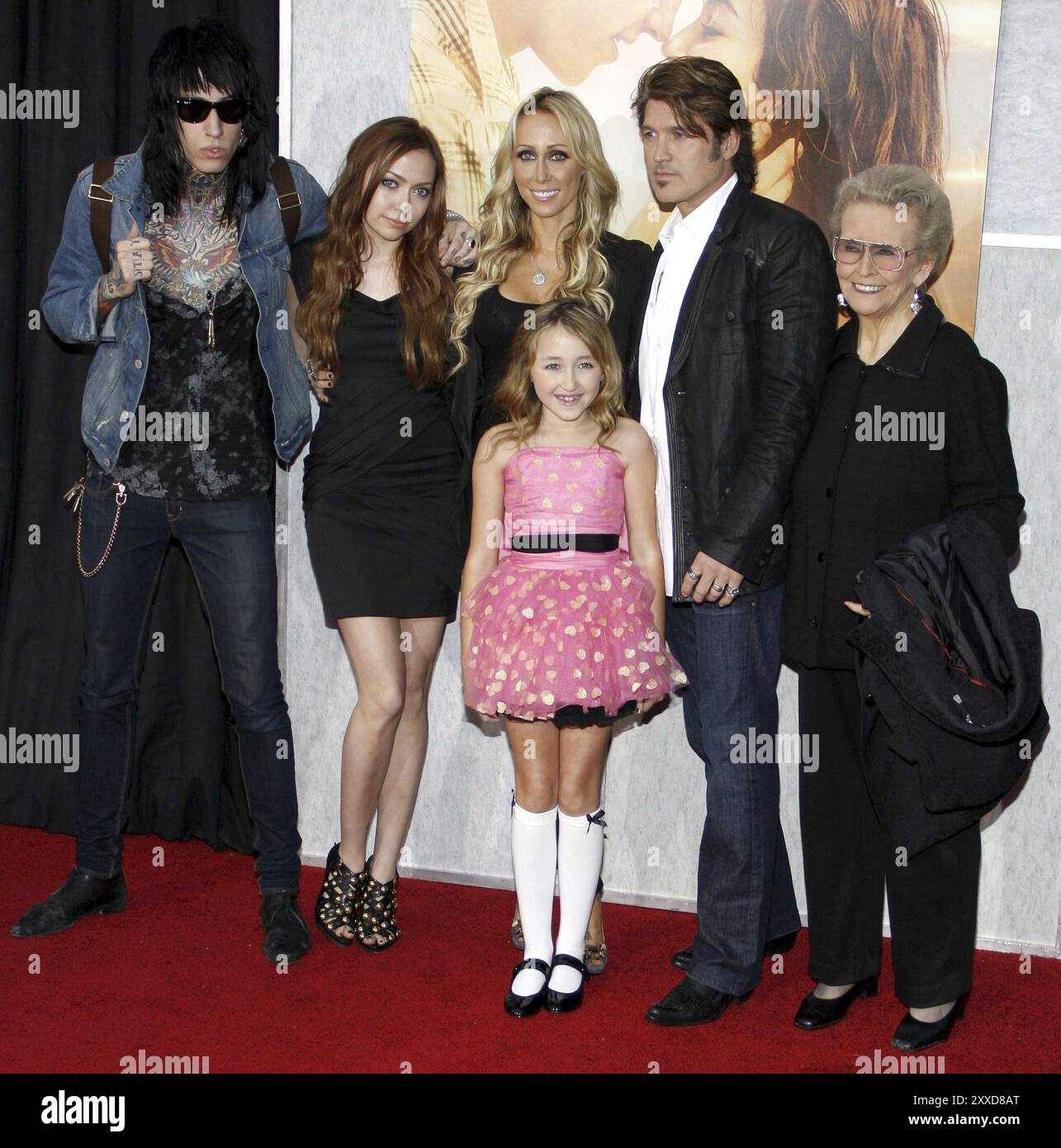 Billy Ray Cyrus, Tish Cyrus, Brandi Cyrus and Trace Cyrus at the Los ...