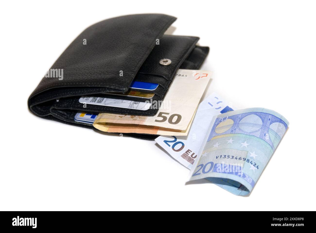 Wallet with euro notes Stock Photo - Alamy