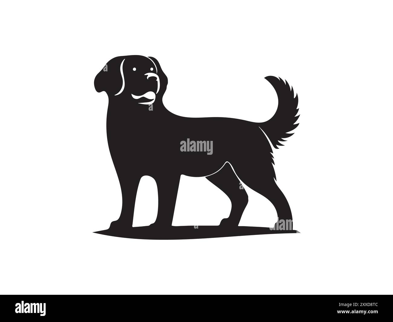 Simple Dog logo for commercial, business, vector illustration Stock ...