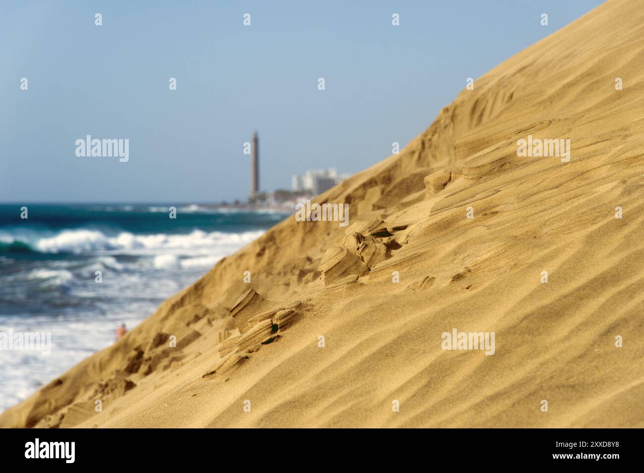 Wind erosion in the dunes of Maspalomas Stock Photo - Alamy