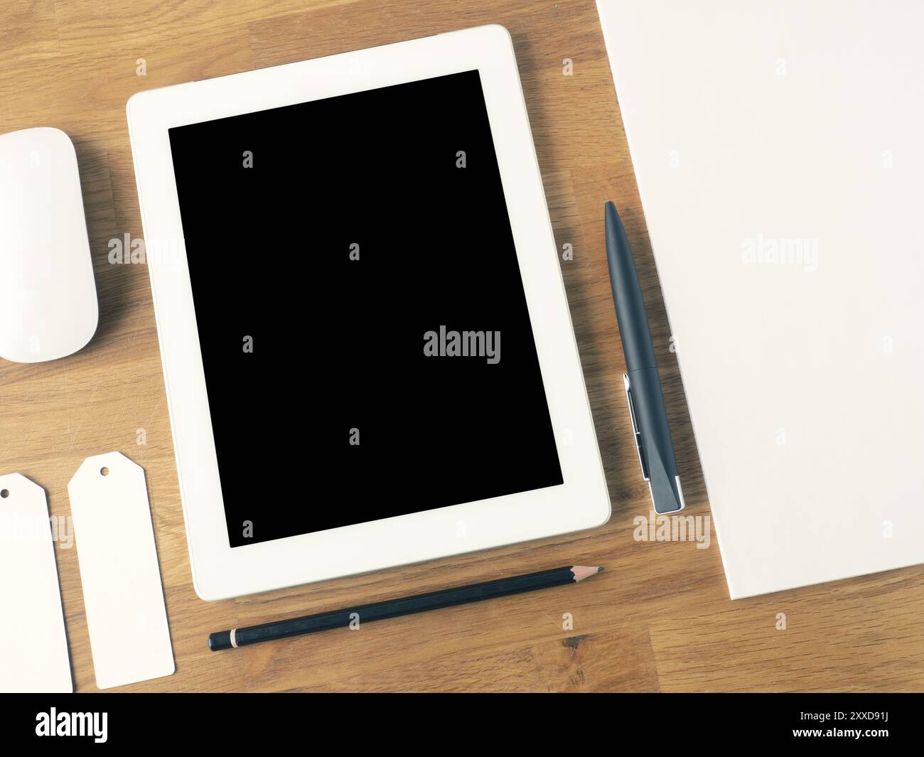 Top down view office table hi-res stock photography and images - Alamy