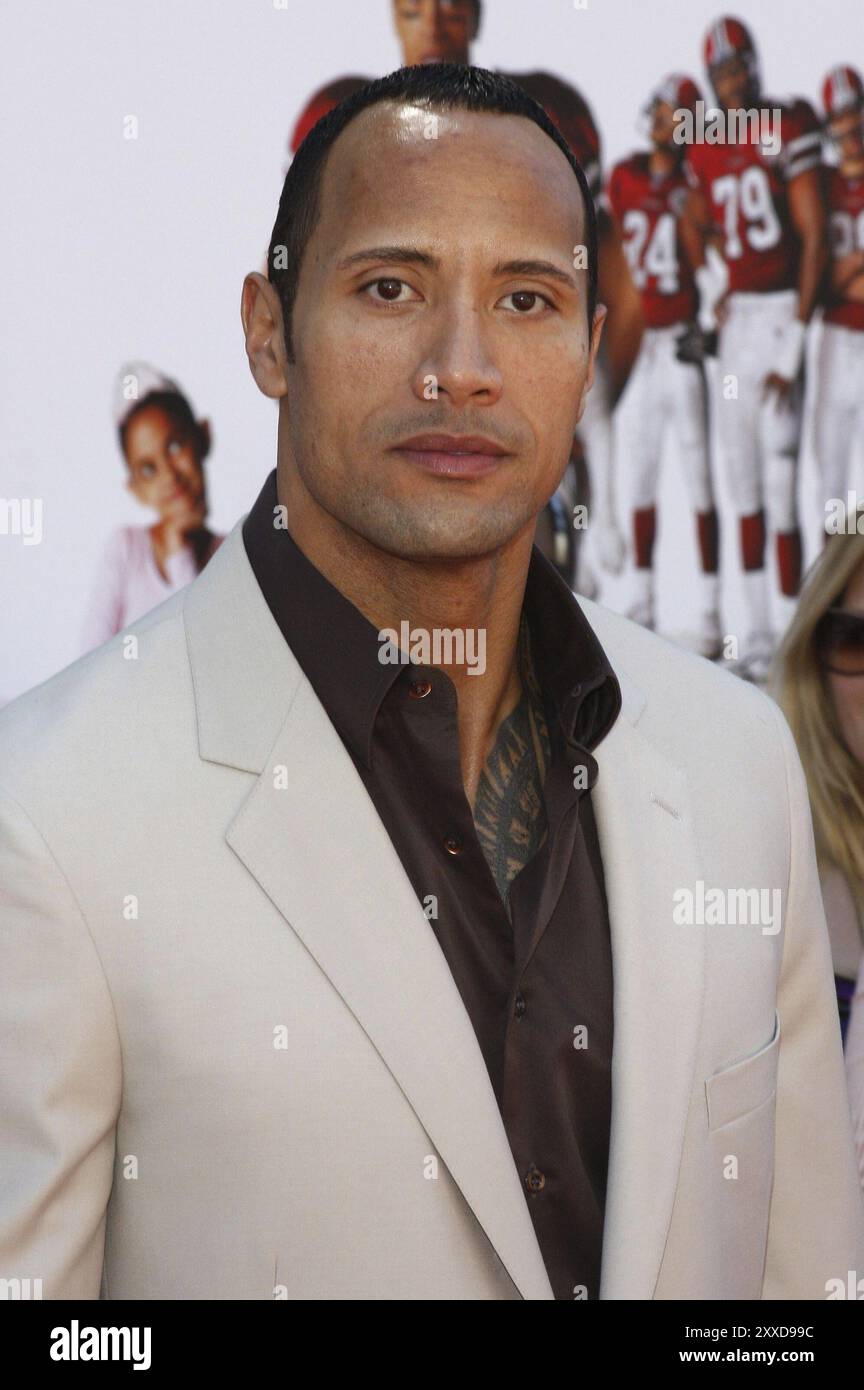 Dwayne Johnson at the World premiere of 'The Game Plan' held at the El ...