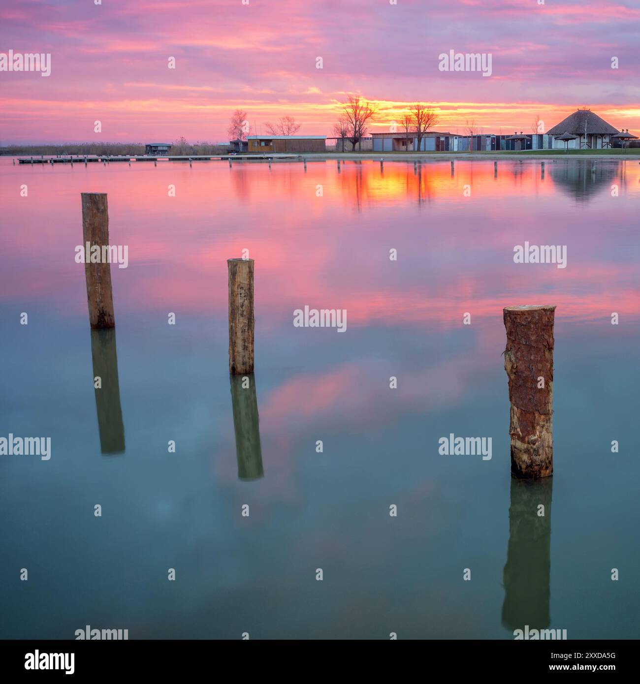 Rust am See Sunrise in the bay Stock Photo - Alamy