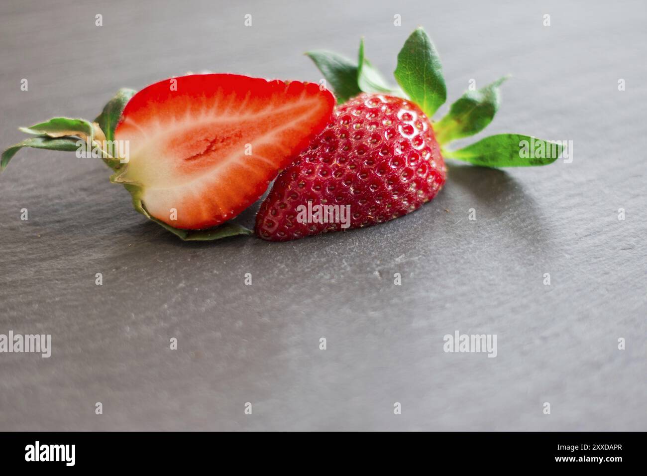 Top view organic strawberries hi-res stock photography and images - Alamy