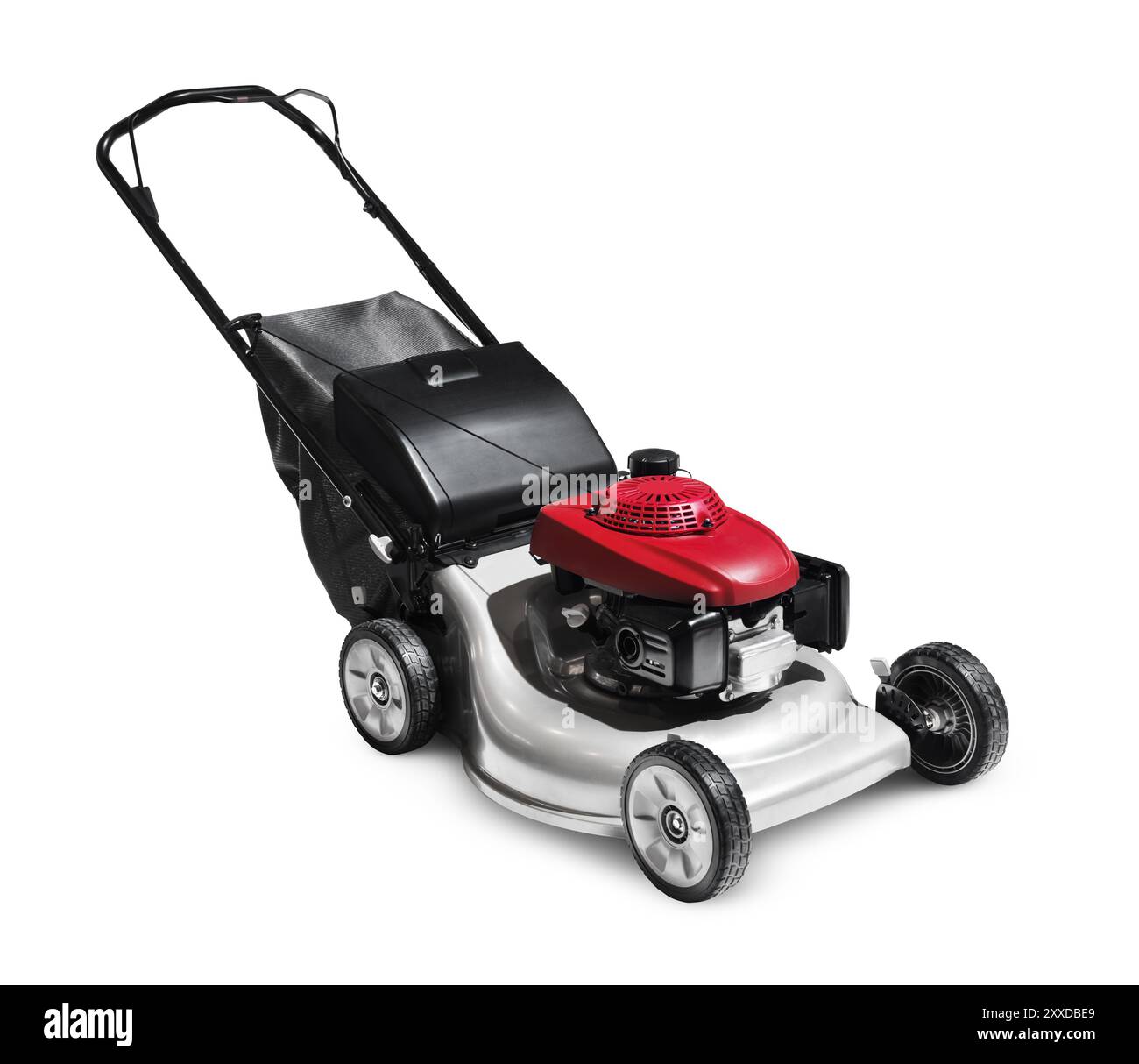 Lawn mower isolated on white background with clipping path Stock Photo ...