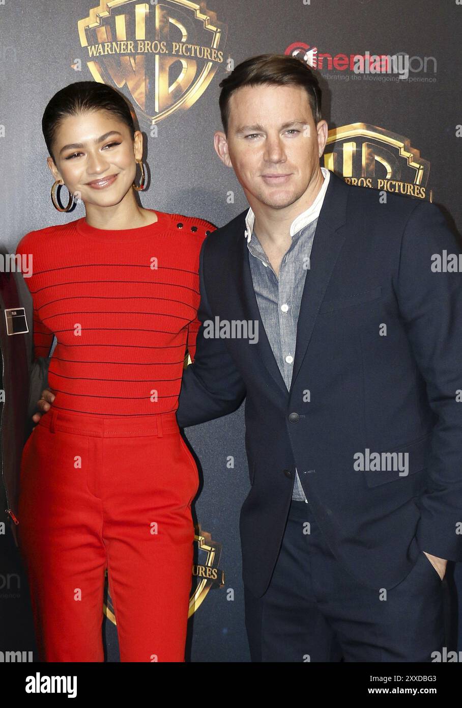 Zendaya and Channing Tatum at the 2018 CinemaCon, Warner Bros. Pictures ...