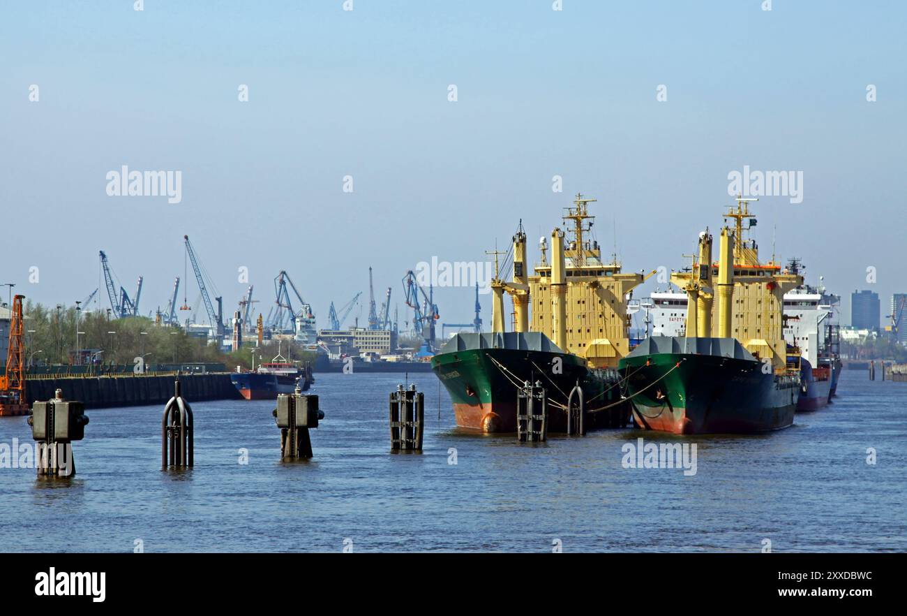 In the Hamburg harbour area Stock Photo - Alamy