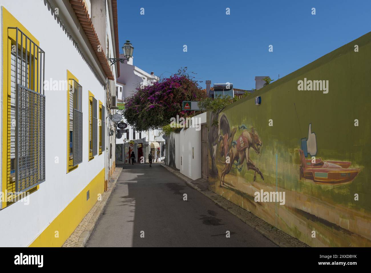 City view, lonely street in the old town centre Stock Photo - Alamy