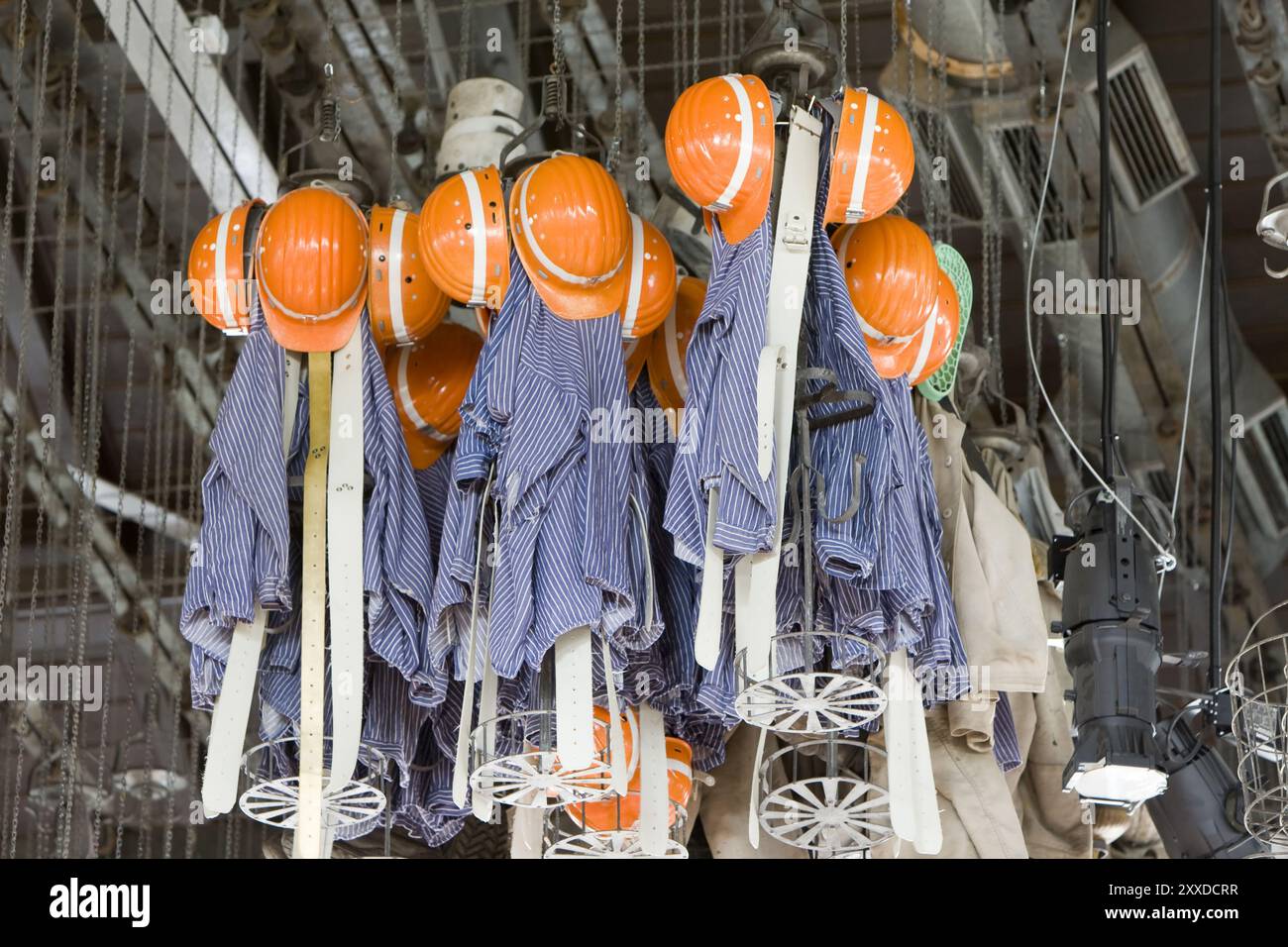 Miner's clothes in a washhouse, Duisburg, Germany, Europe Stock Photo ...