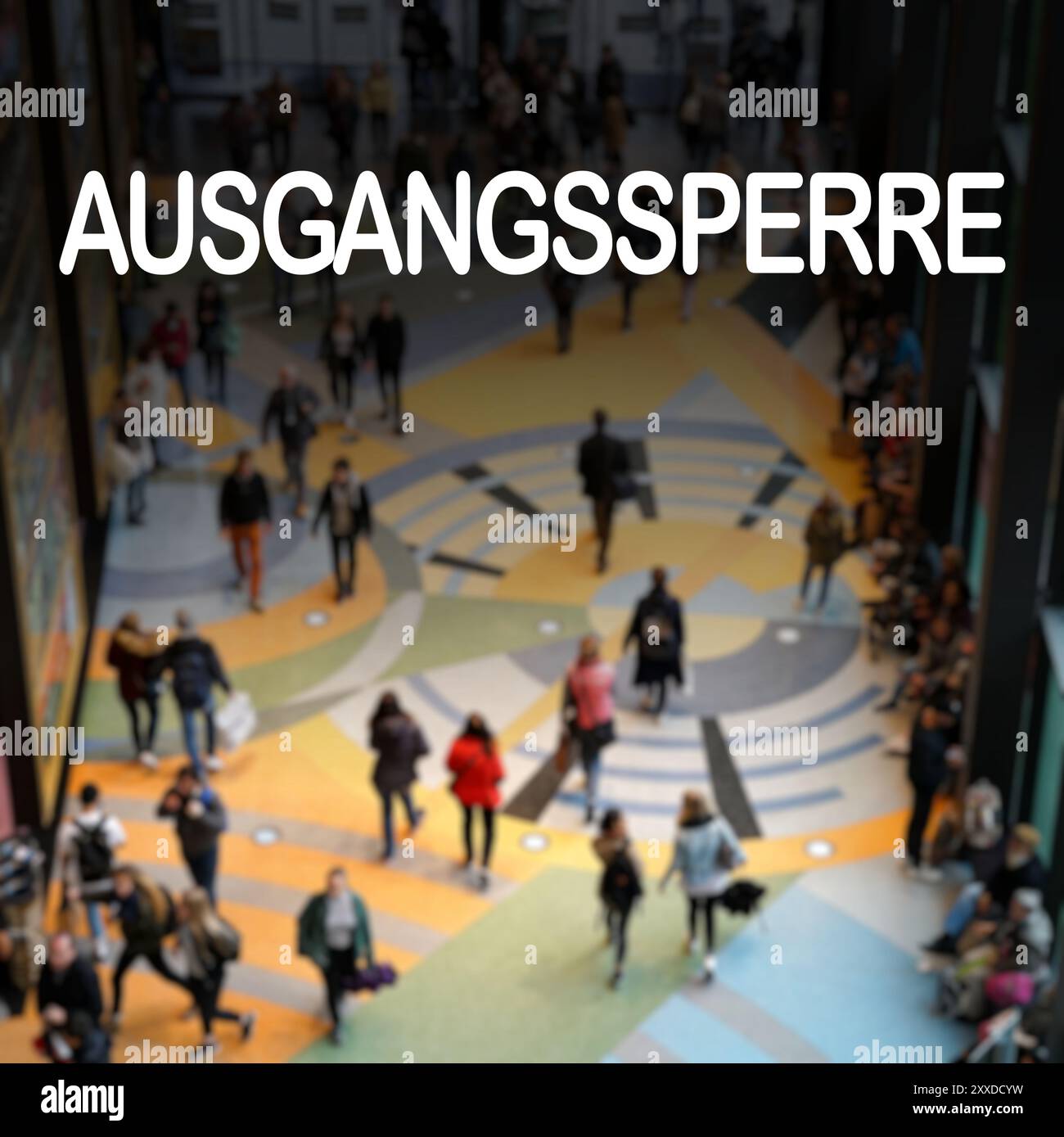 Avoiding crowds through a curfew Stock Photo - Alamy