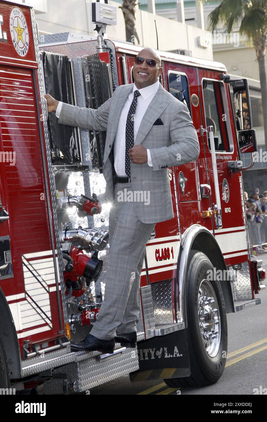 Dwayne Johnson at the Los Angeles premiere of 'San Andreas' held at the ...