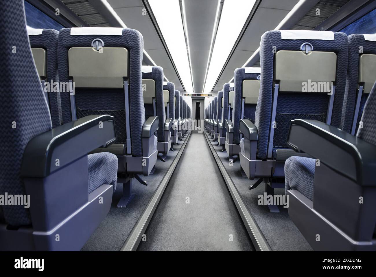 Aisle between rows of seats on a train. Japan Stock Photo - Alamy