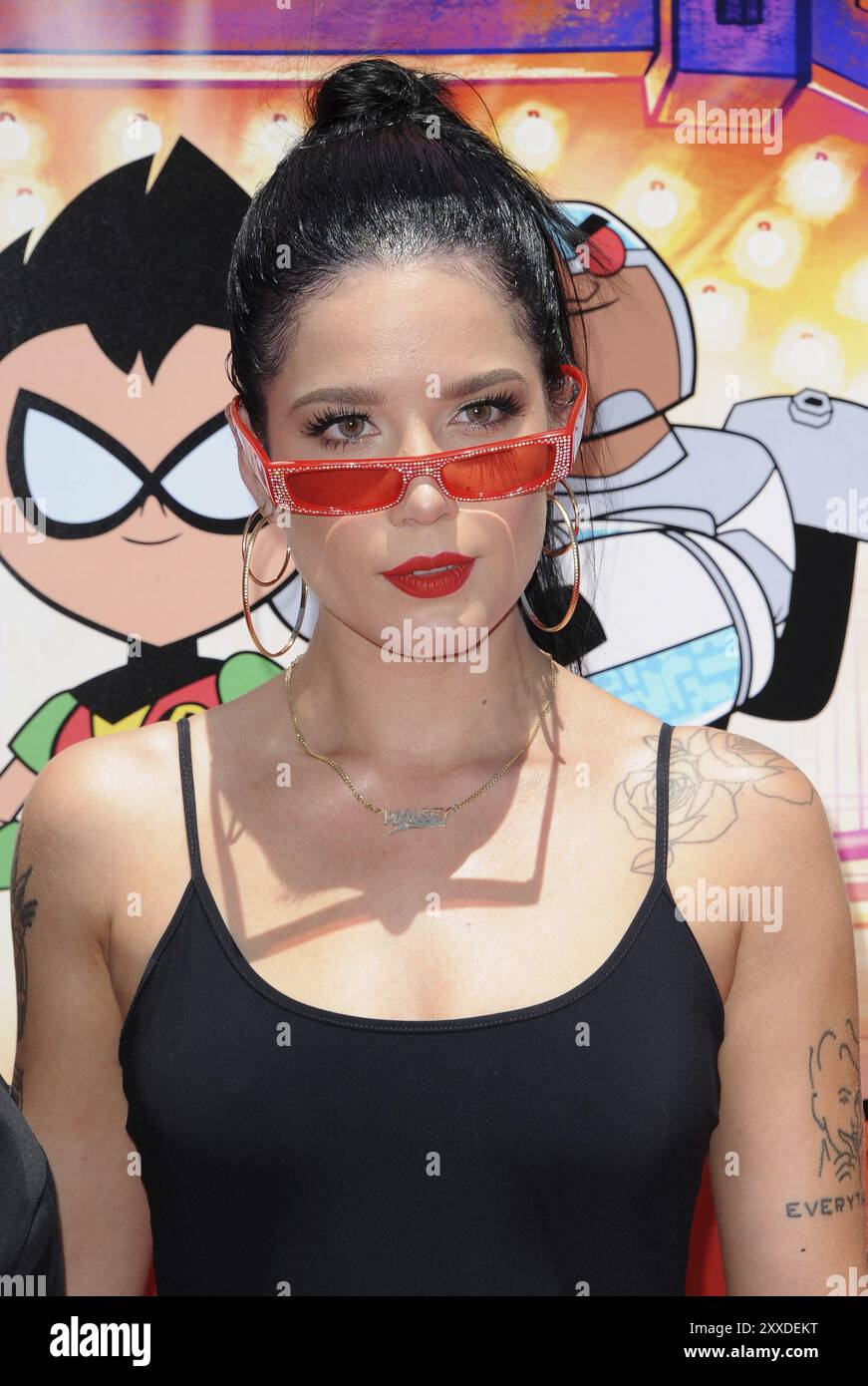 Halsey at the Los Angeles premiere of 'Teen Titans Go! To The Movies ...