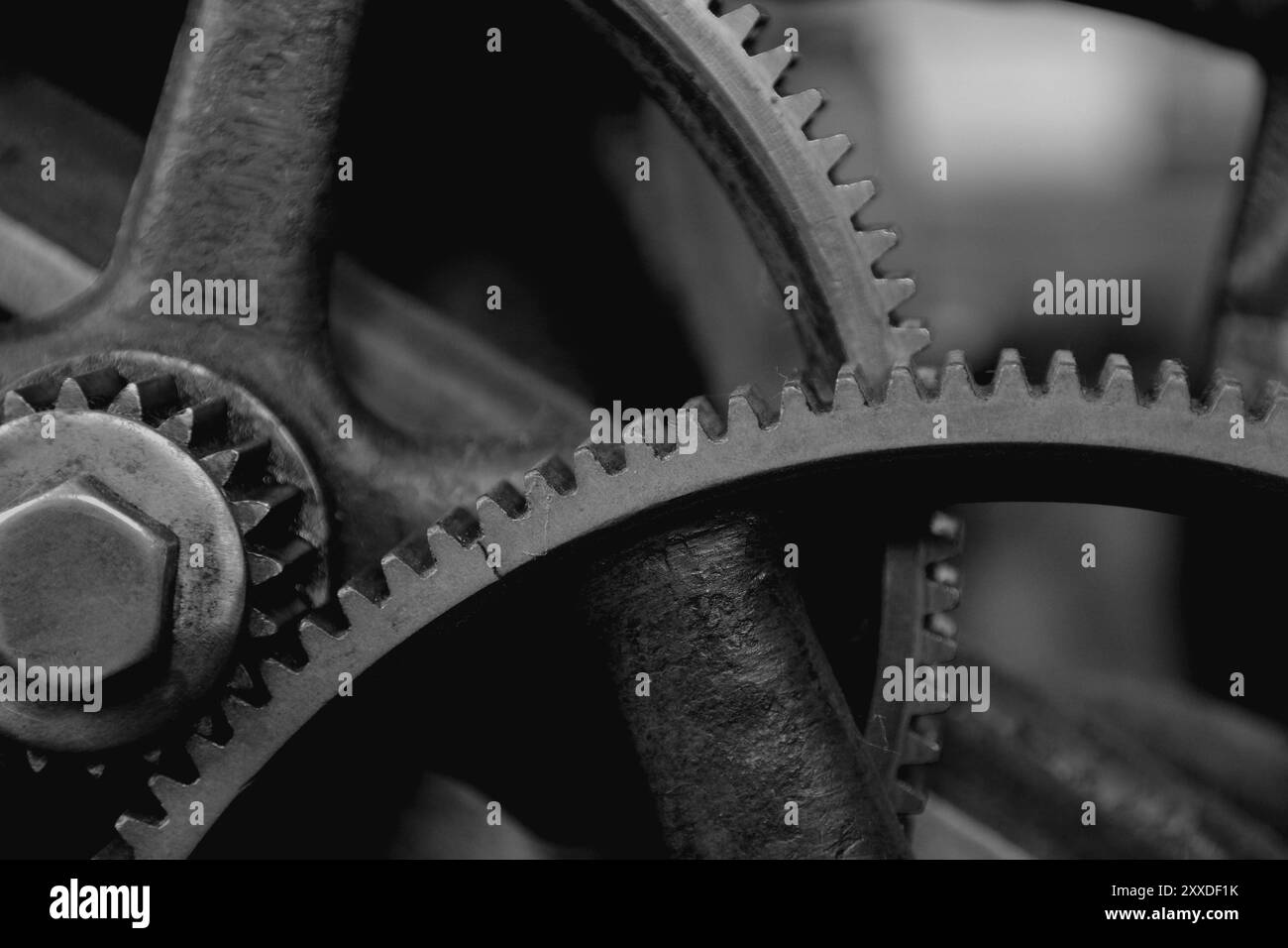 Gear wheels of a machine in the Magdeburg Museum of Technology Stock ...