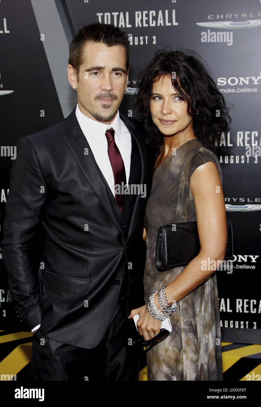 Colin Farrell and Claudine Farrell at the Los Angeles premiere of ...