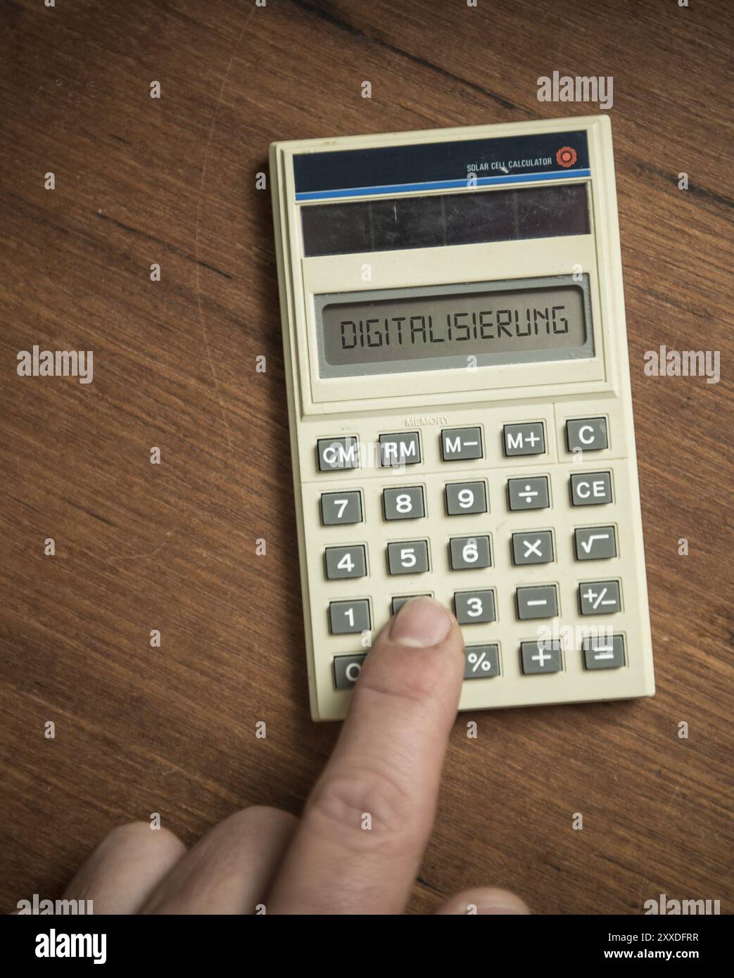 Pocket calculator 80s Stock Photo - Alamy