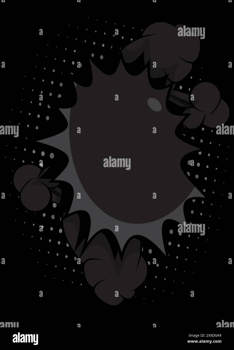 Cartoon black background, comic book dark backdrop. Retro vector comics ...