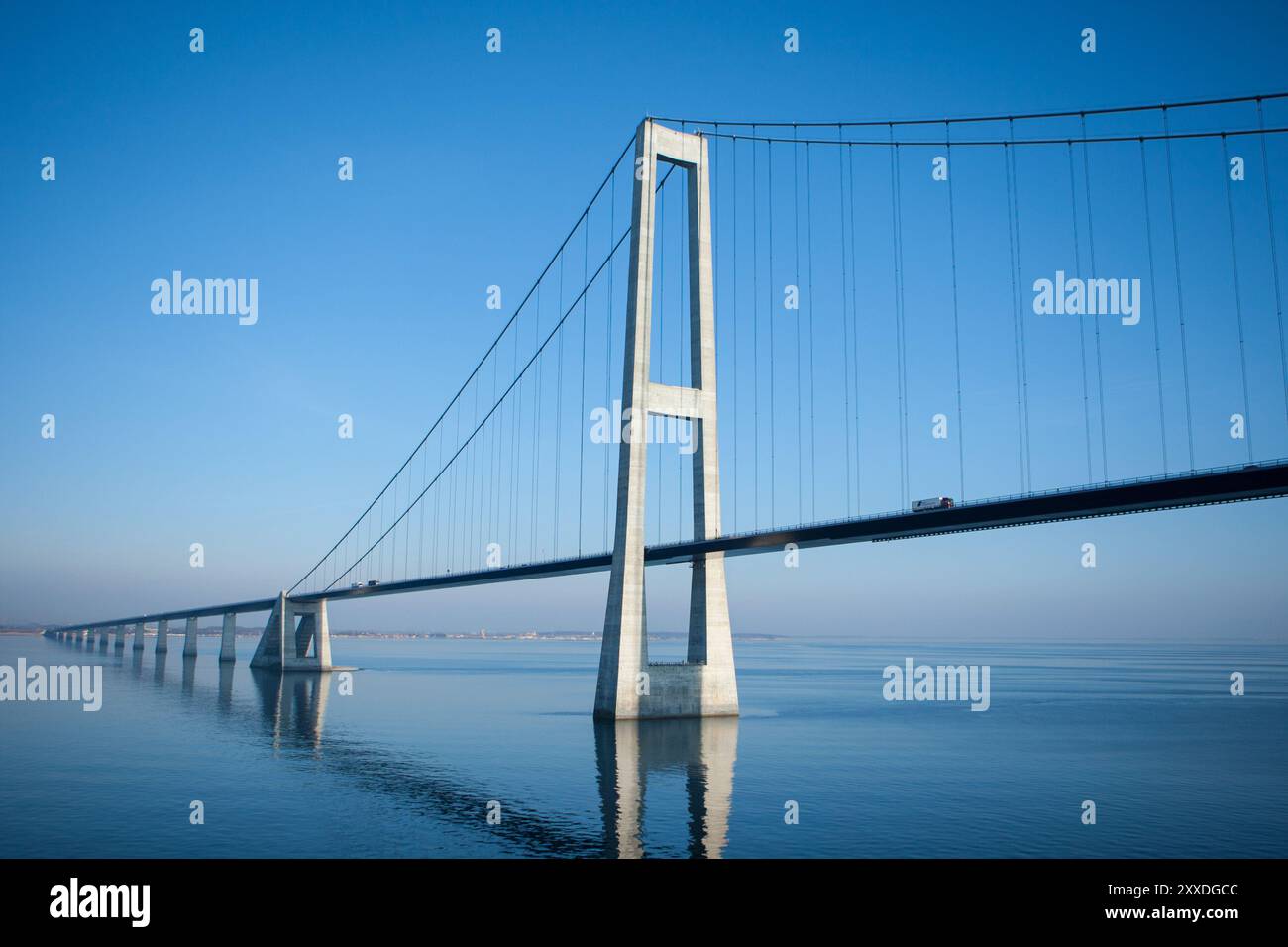 Great Belt Bridge, Haengebrucke, Denmark, Europe Stock Photo - Alamy