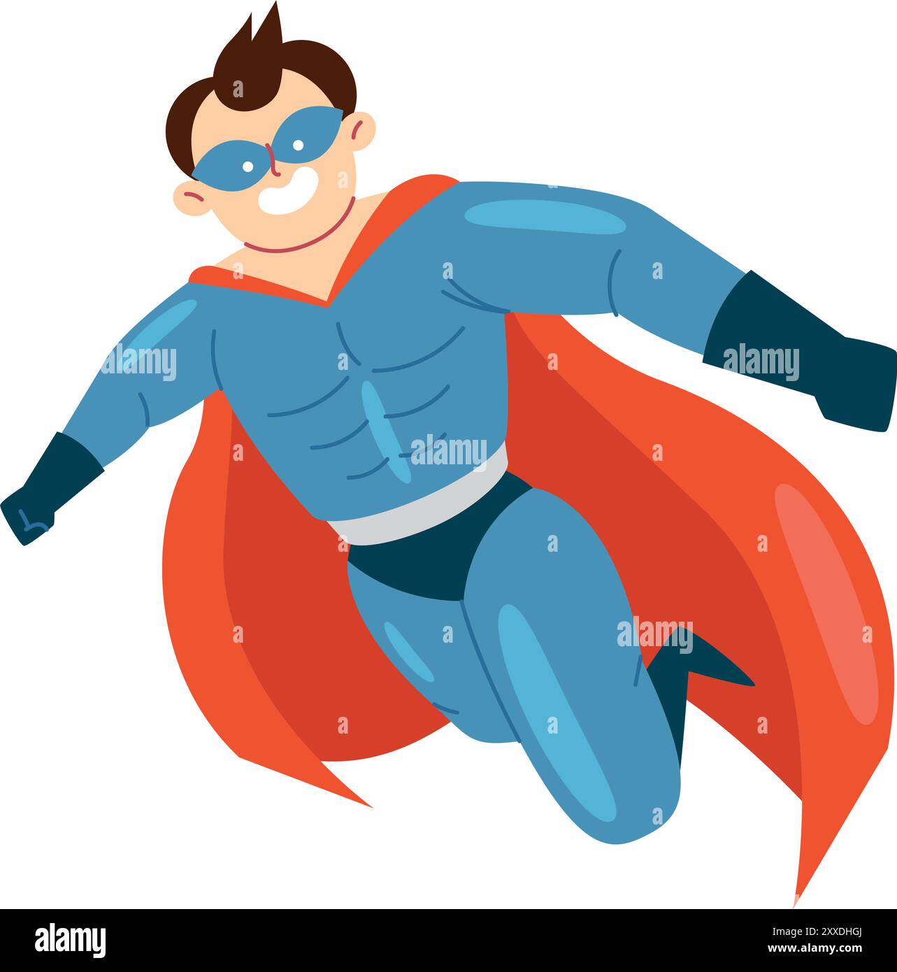 superhero man caped flying isolated Stock Vector Image & Art - Alamy