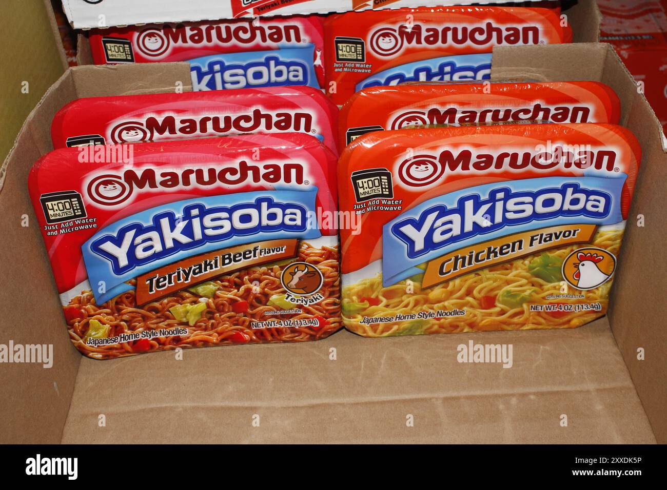 ALDI Maruchan Ramen Noodles in boxes shot closeup on a shelf Stock ...