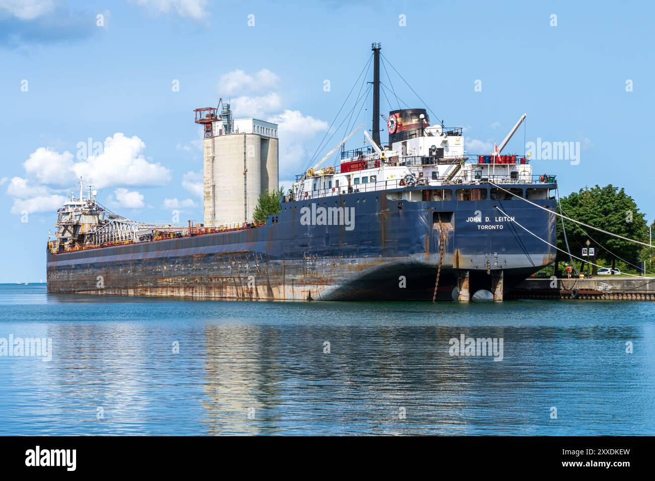 The Great Lakes Freighter John D Leitch tied up in the Owen Sound ...