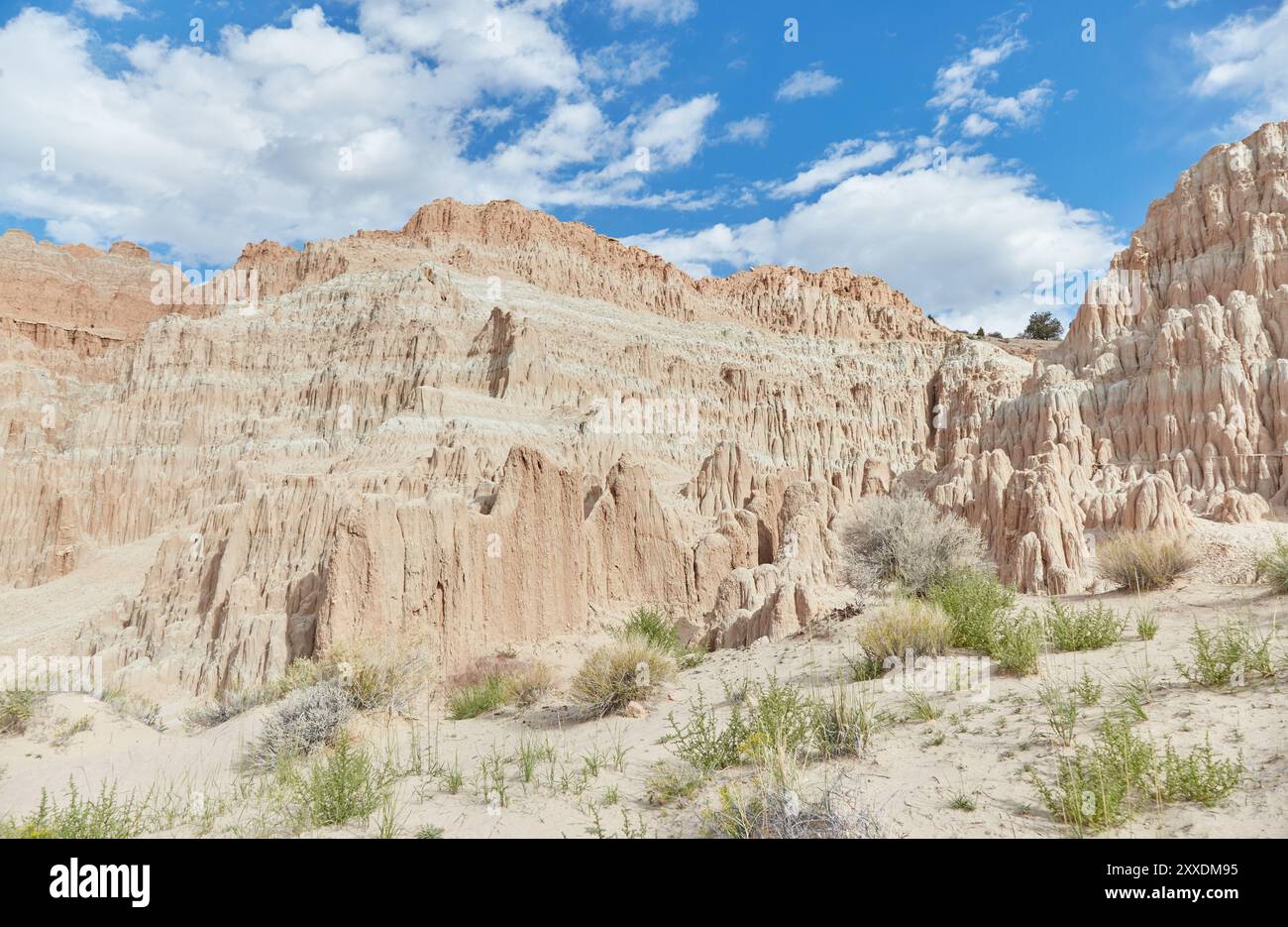 Cathedral Gorge State Park is known for its narrow slot canyon and ...