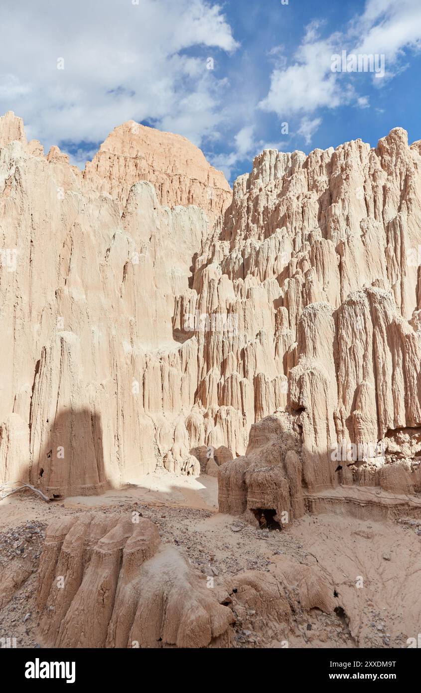 Cathedral Gorge State Park is known for its narrow slot canyon and ...