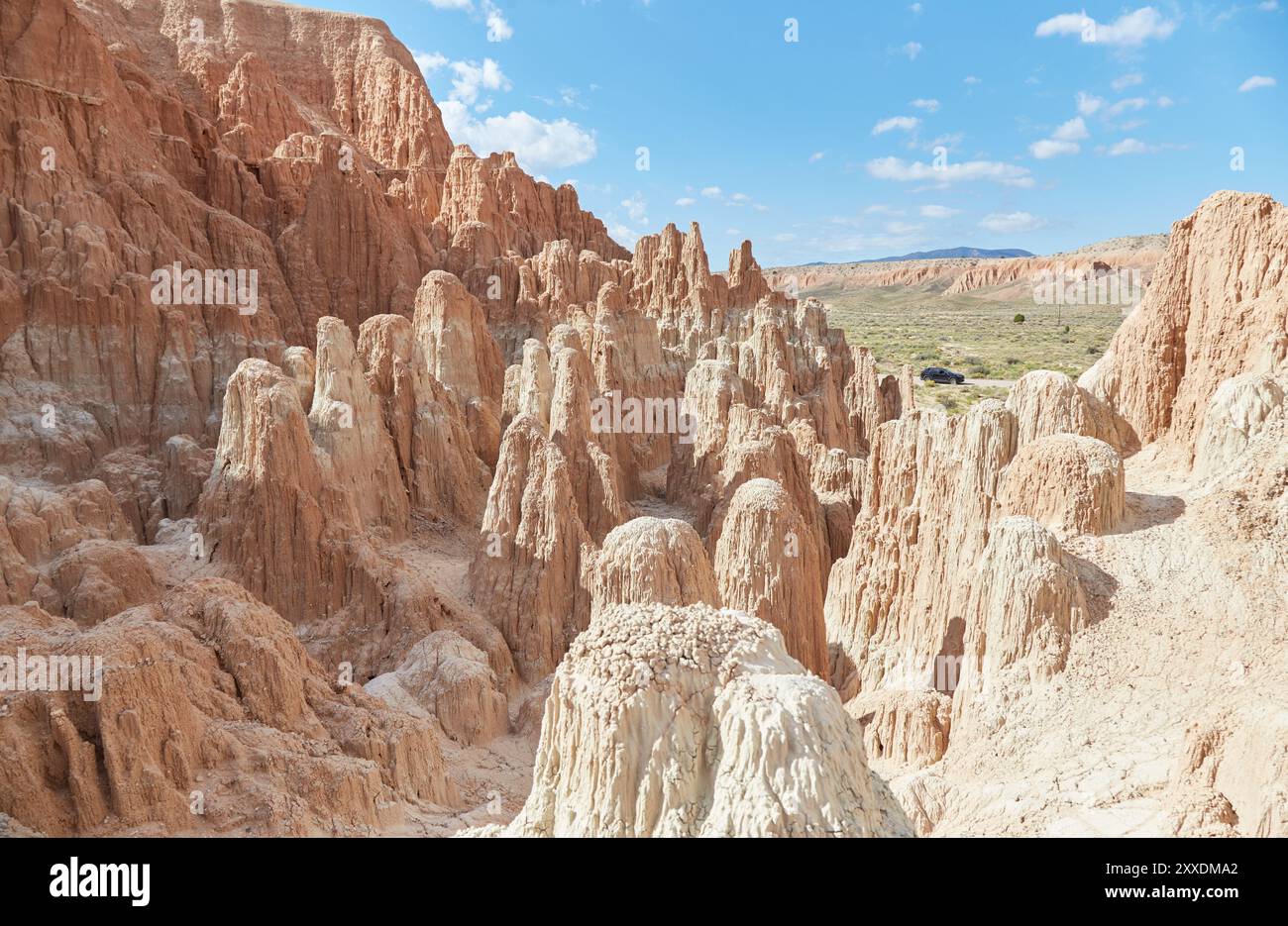 Cathedral Gorge State Park is known for its narrow slot canyon and ...