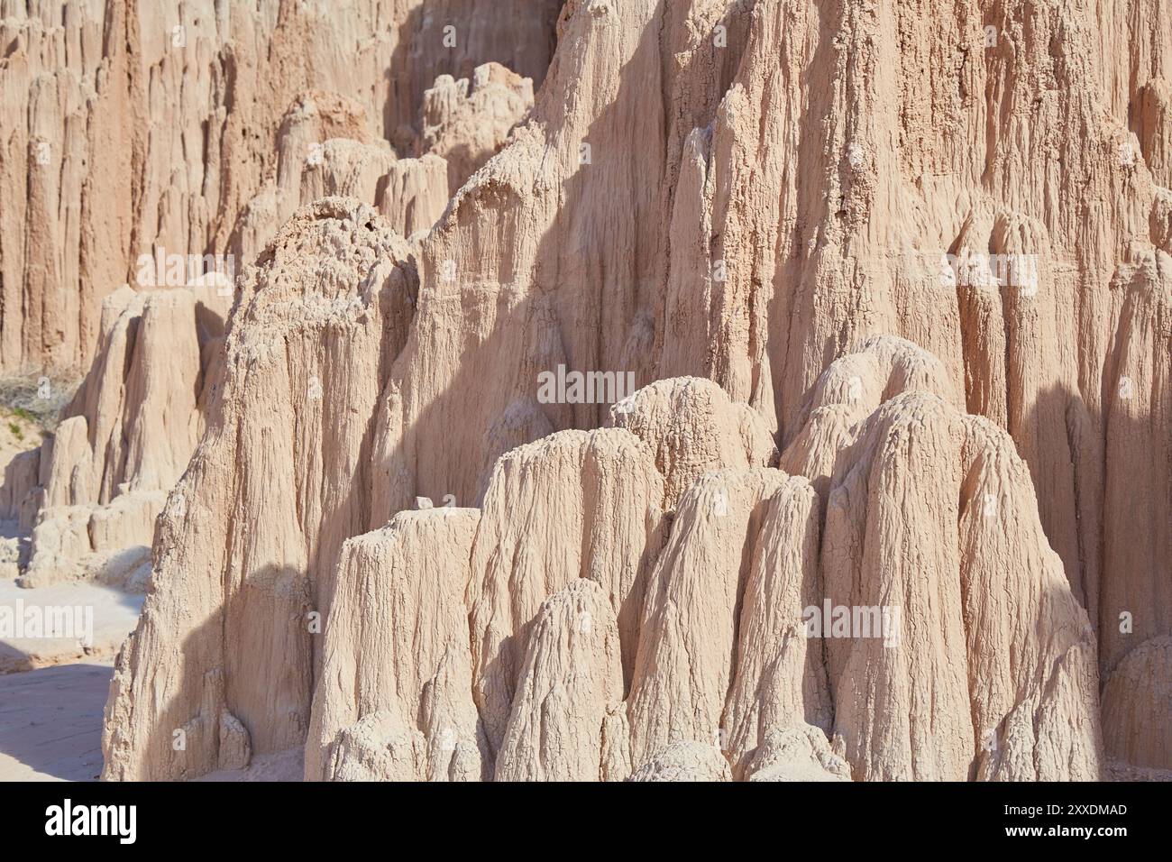Cathedral Gorge State Park is known for its narrow slot canyon and ...