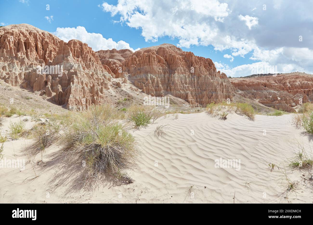 Cathedral Gorge State Park is known for its narrow slot canyon and ...