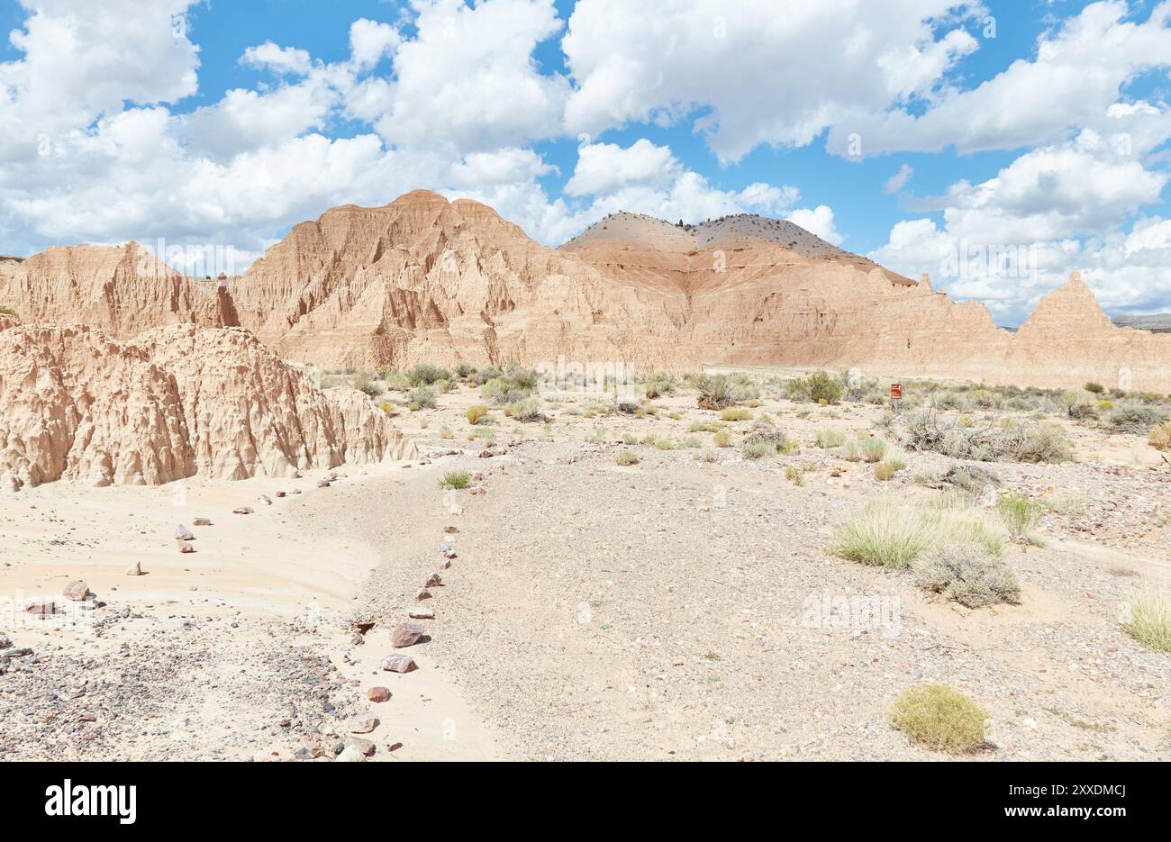 Cathedral Gorge State Park is known for its narrow slot canyon and ...