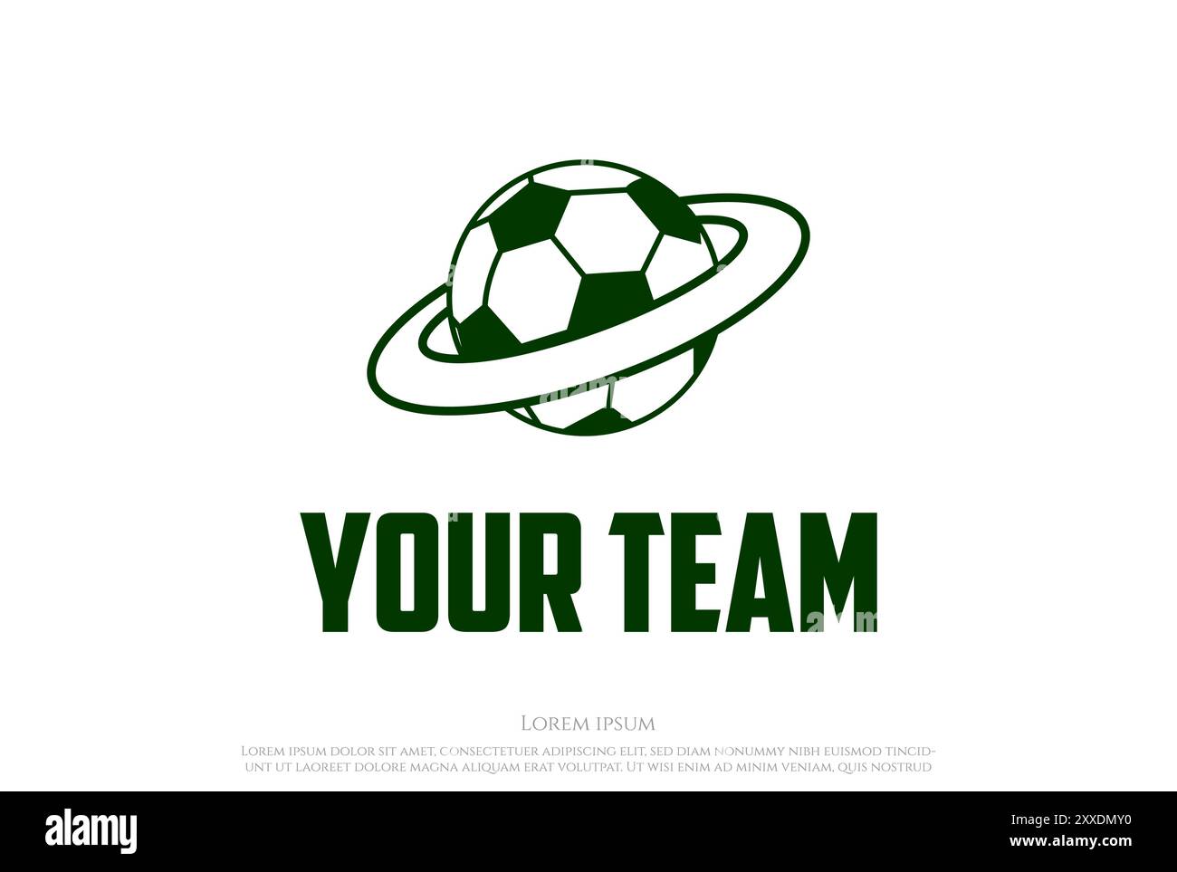 Simple Ball Planet Soccer Football for Sport Club Team Logo Design ...